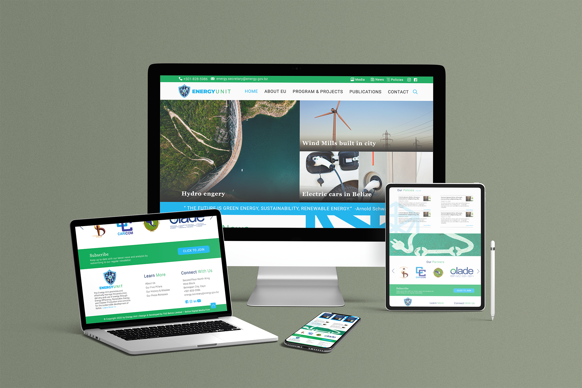 Energy Unit Website Development + Branding | TAS Digital Agency ...