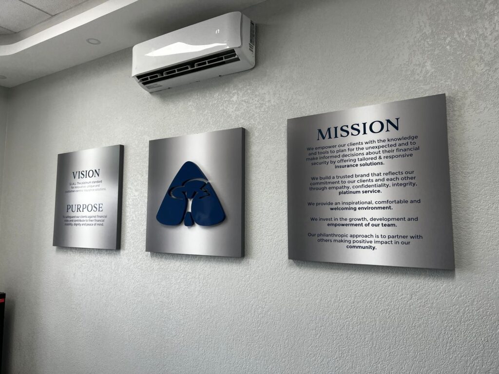 Simpson Insurance Agency's Mission, Vision & Values Wall – Successfully ...